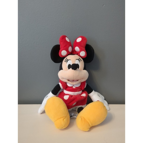 Disney | Toys | Disney Red Polka Dot Minnie Mouse Bow Plush Small 4 ...